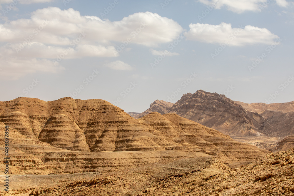 Mountains, rocks and hills of Judean desert in Israel, Middle East ...