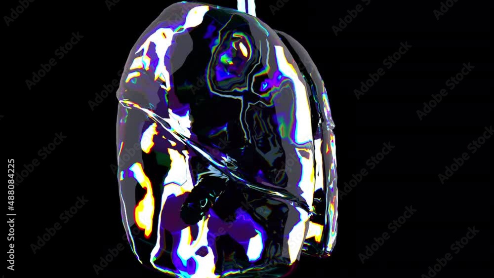 Respiratory organs with 3d render abstract diamond plating with mottled ...