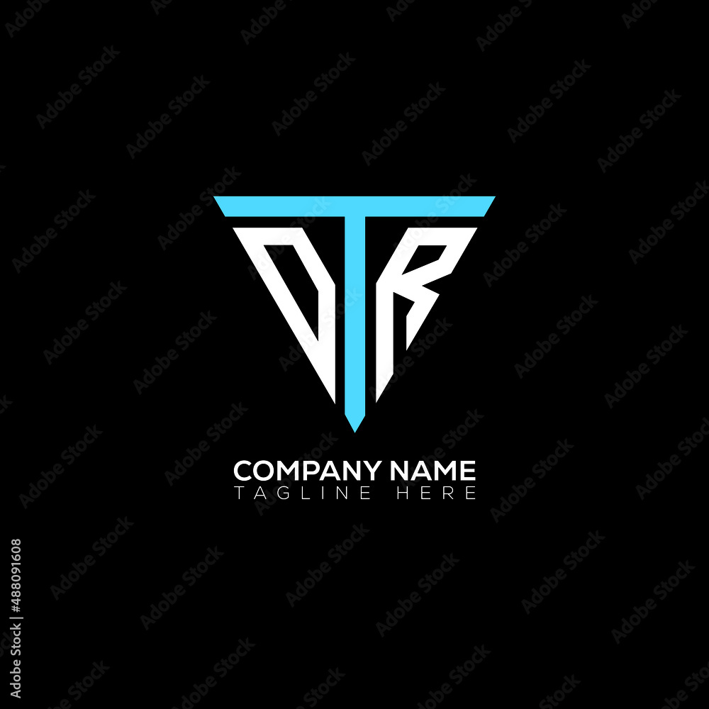 DTR letter logo design on white background.DTR creative initials letter ...