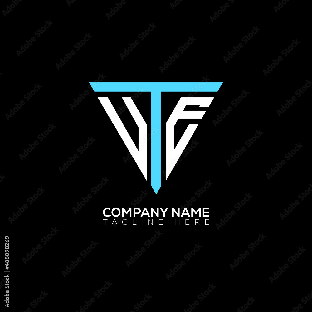 UTE letter logo design on black background.UTE creative initials letter ...