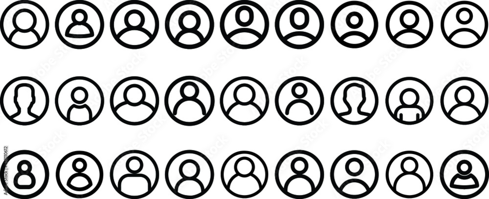 user line Client Symbol, Member Profile icon, Login Head Sign icon ...