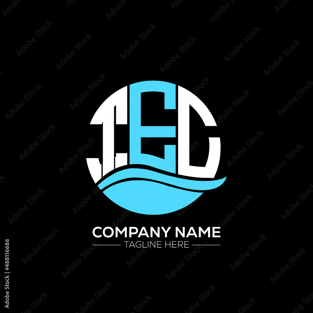 TEC logo monogram isolated on circle element design template, TEC ...