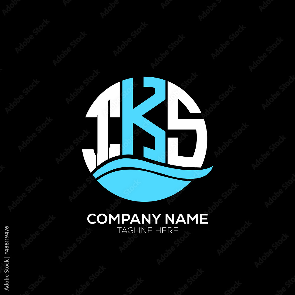 TKS logo monogram isolated on circle element design template, TKS ...