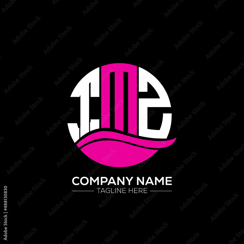 TMZ logo monogram isolated on circle element design template, TMZ ...