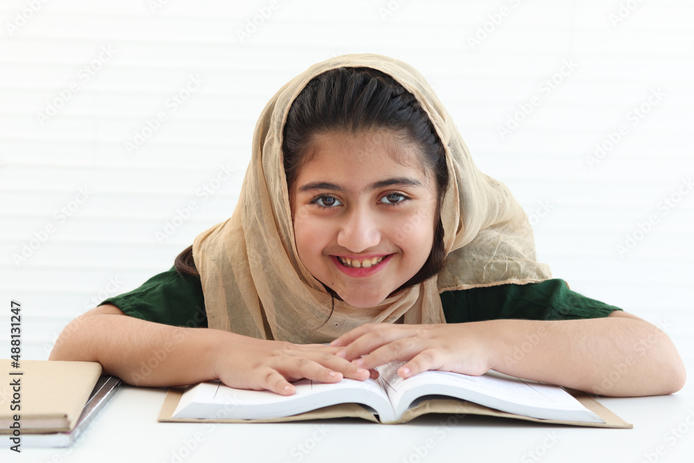 Adorable smiling Pakistani Muslim girl with beautiful eyes wearing ...