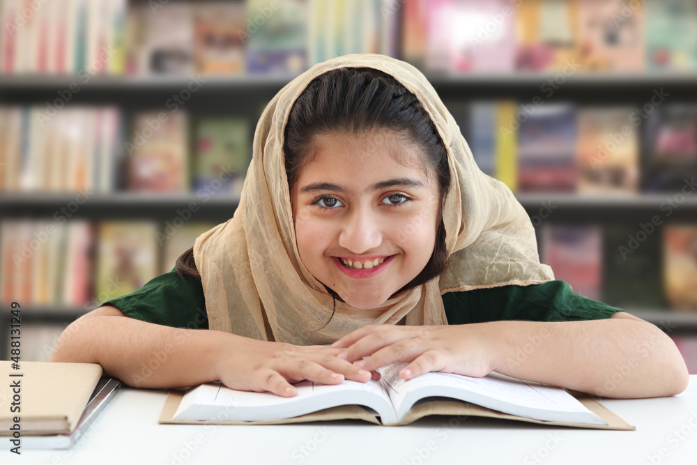 Adorable smiling Pakistani Muslim girl with beautiful eyes wearing ...