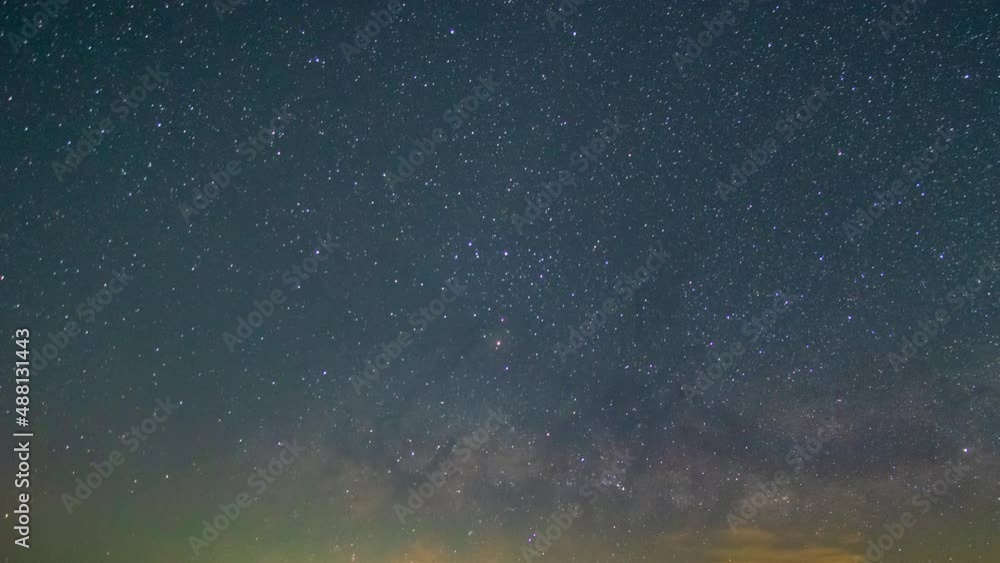 Time lapse Milky way galaxy stars Night to day Timelapse full frame ...