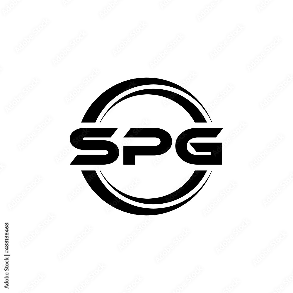 SPG letter logo design with white background in illustrator, vector ...