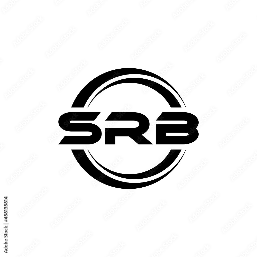 SRB letter logo design with white background in illustrator, vector ...