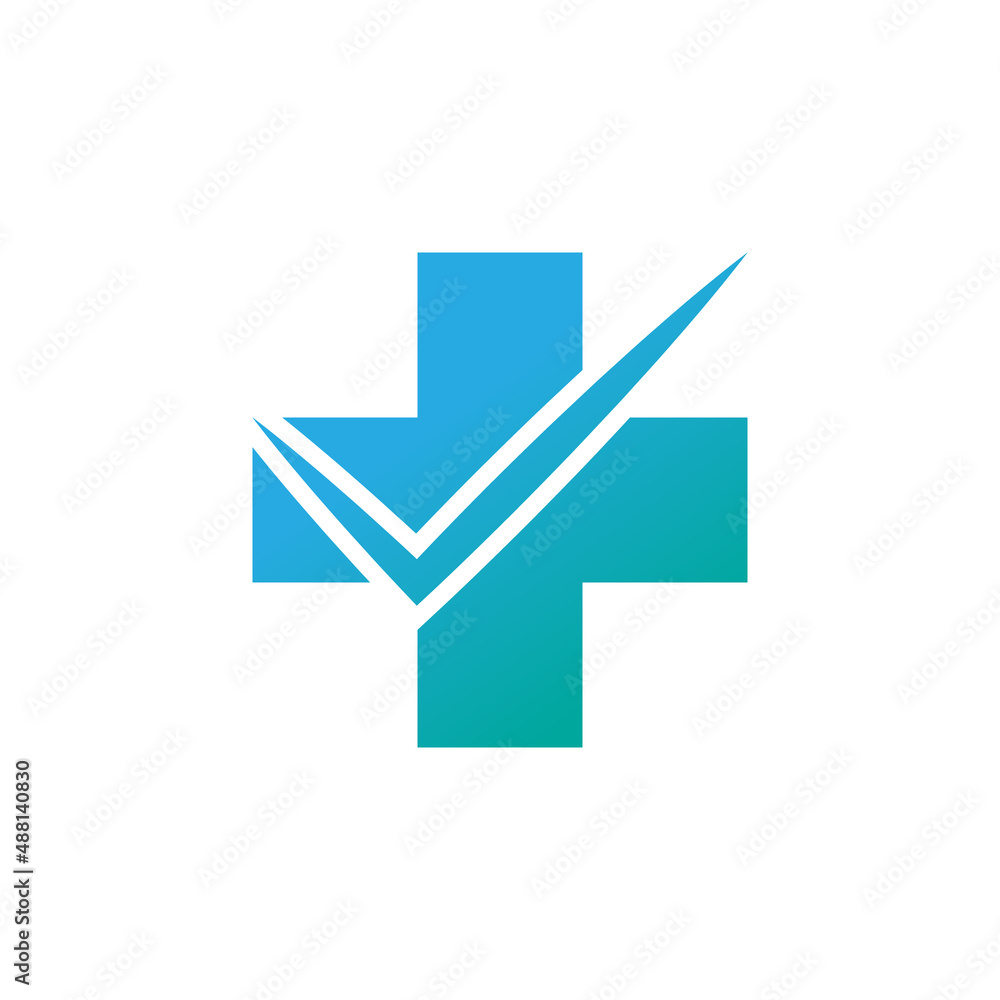medical health check logo design Stock Vector | Adobe Stock