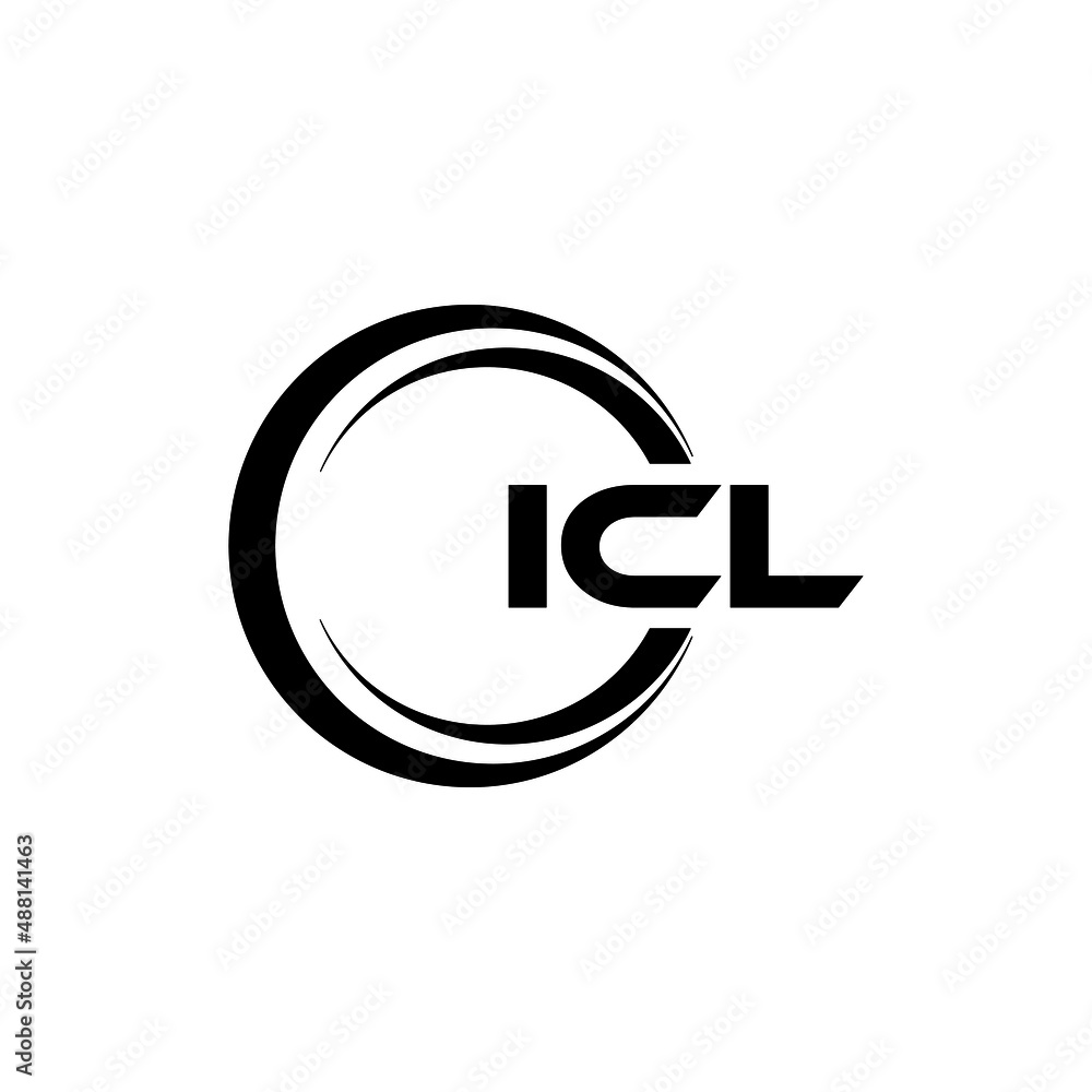 ICL letter logo design with white background in illustrator, vector ...