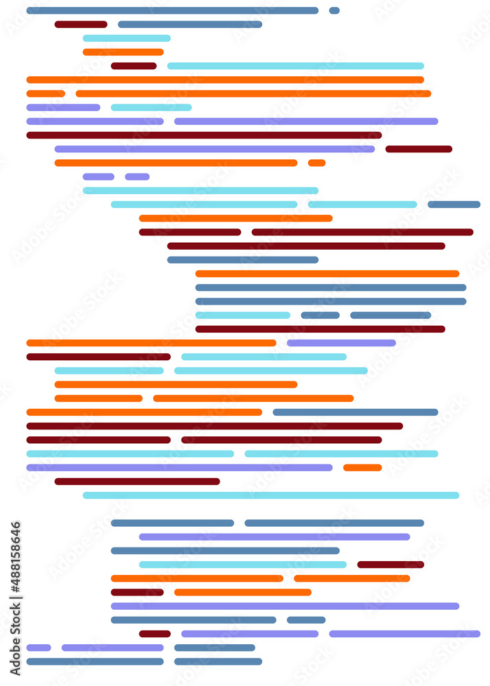 Code on screen vector illustration, flat cartoon coding lines ...