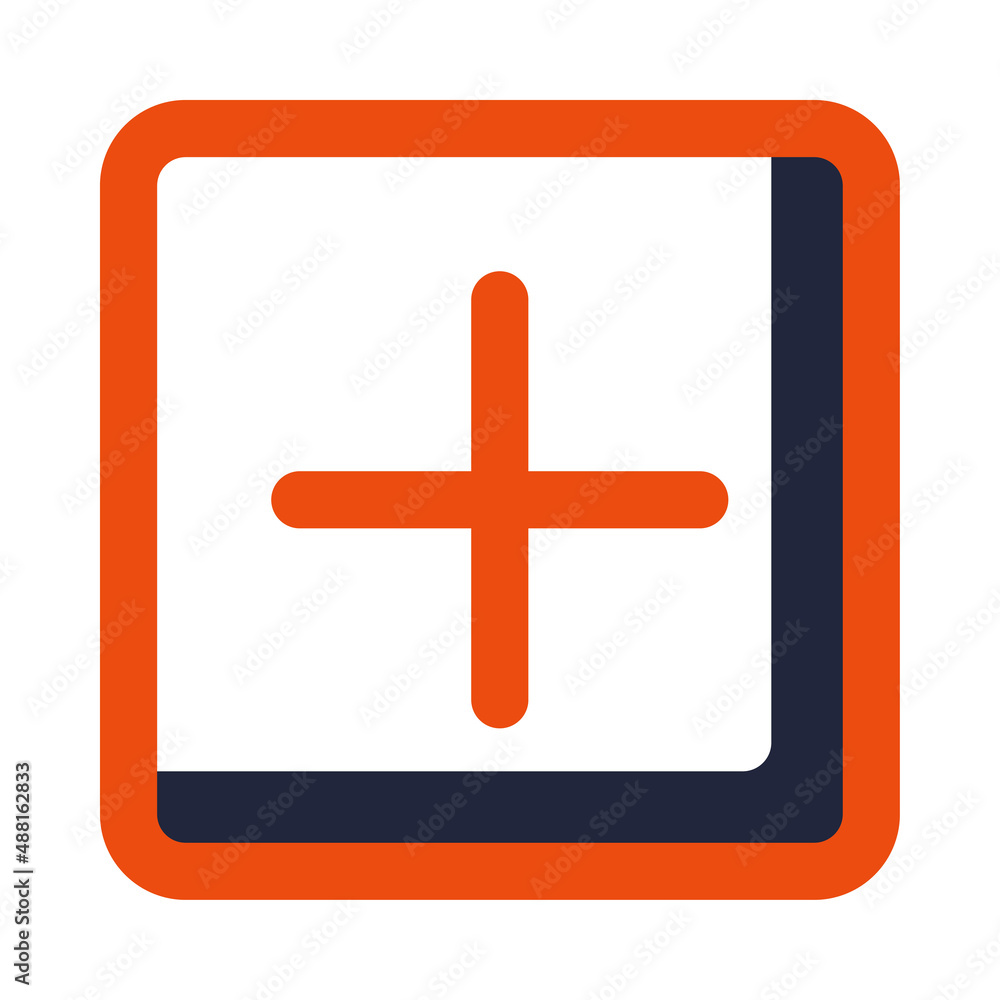 Square add icon is made to complement your design needs, such as mobile ...