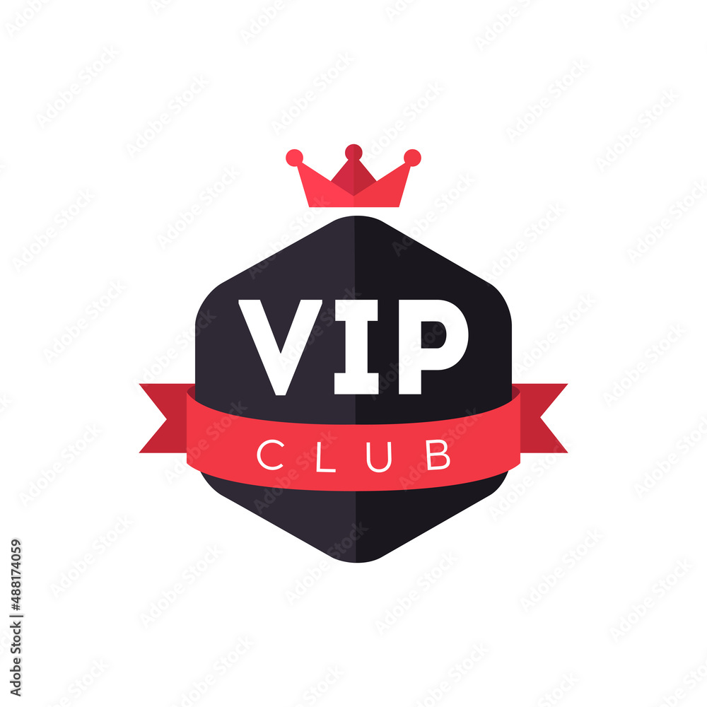 Vip club logo. Exclusive membership badge. Vip club icon design with ...