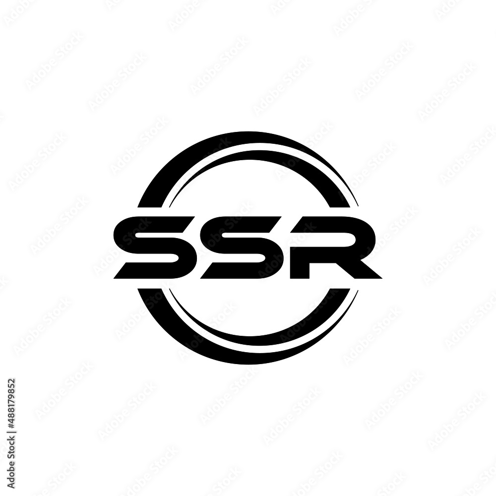 SSR letter logo design with white background in illustrator, vector ...