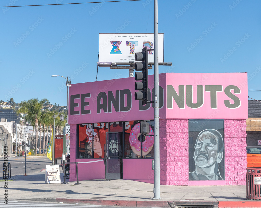 Los Angeles, CA, USA - February 18, 2022: Exterior of Trejo’s Coffee ...