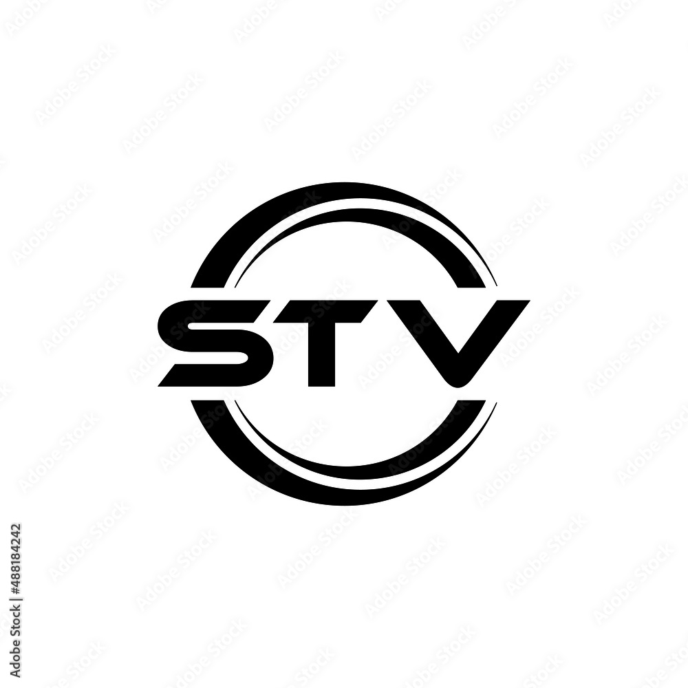 STV letter logo design with white background in illustrator, vector ...