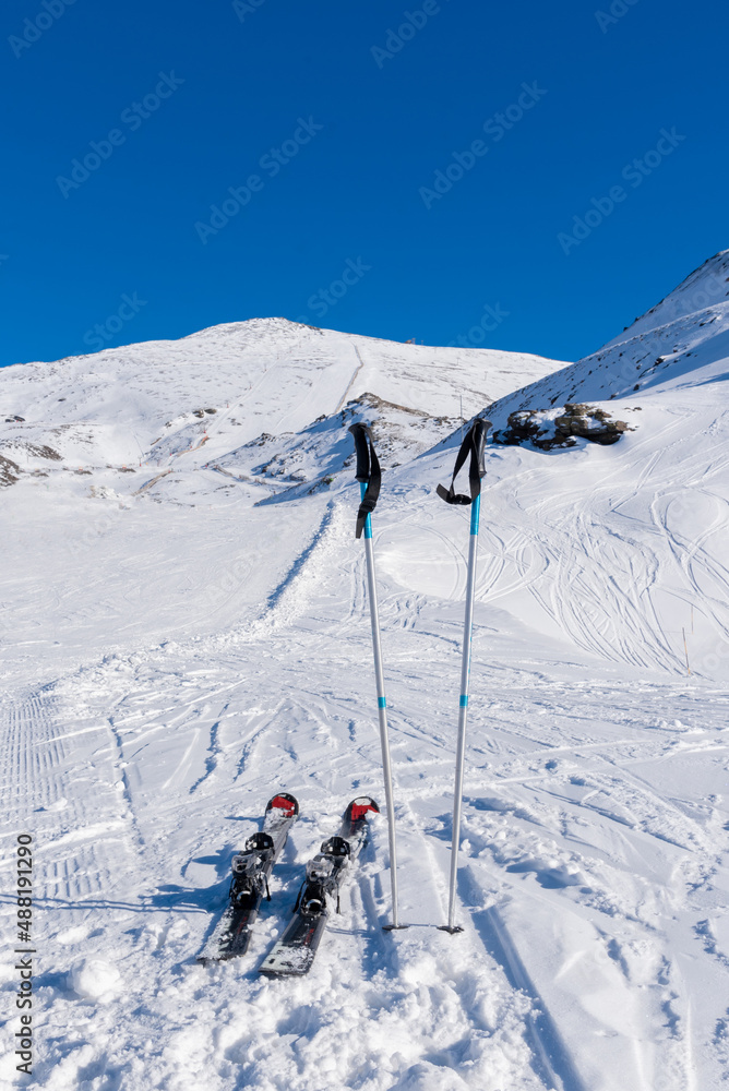 Skis Stuck In Snow