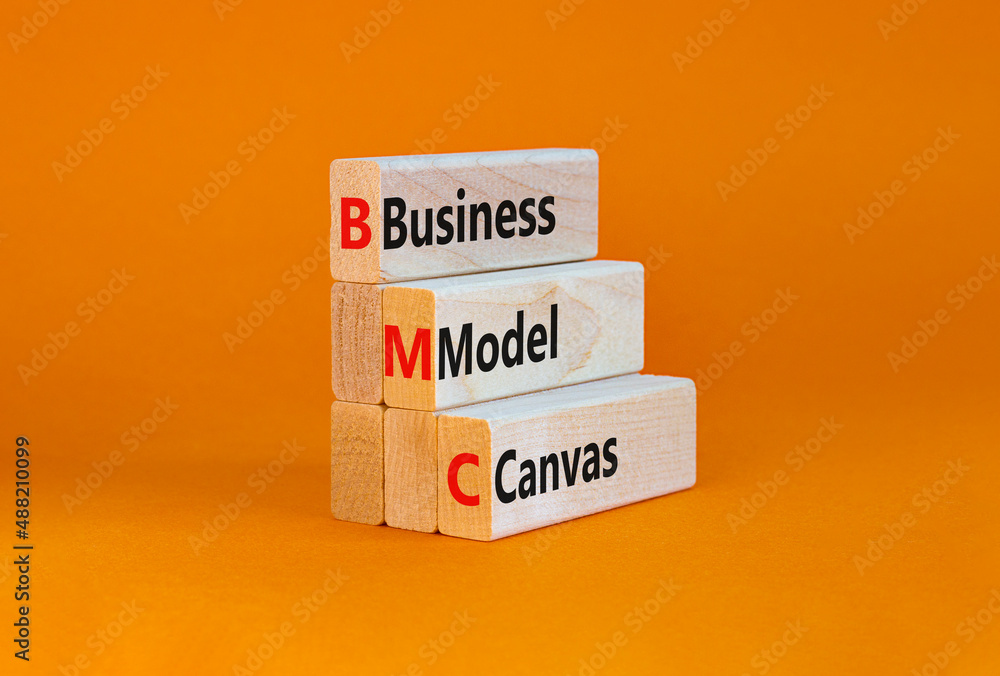 Foto Stock BMC business model canvas symbol. Concept words BMC business ...