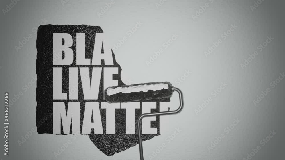 BLM flag waving in the wind. Black lives matter symbol. Stock Video ...