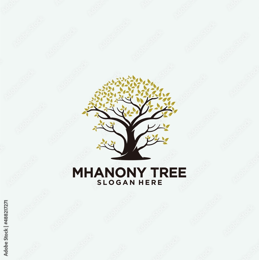 Tree logo illustration miscellaneous tree logo template symbol of ...