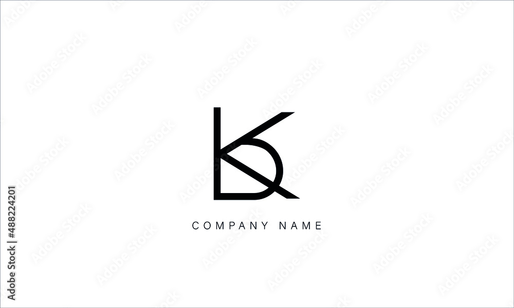BK, KB, BK, Letters Logo Monogram Stock Vector | Adobe Stock