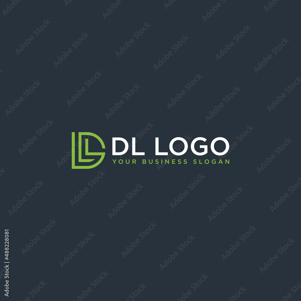 DL INITIAL LOGO DESIGN VECTOR Stock Vector | Adobe Stock