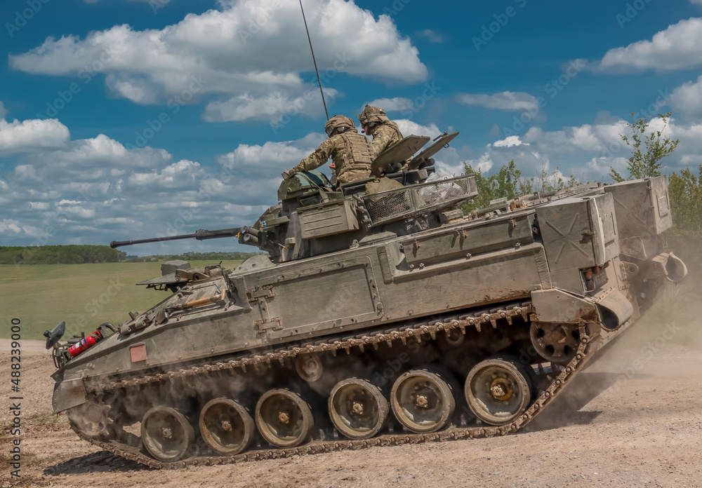 British army Warrior FV510 light infantry fighting vehicle tank in ...