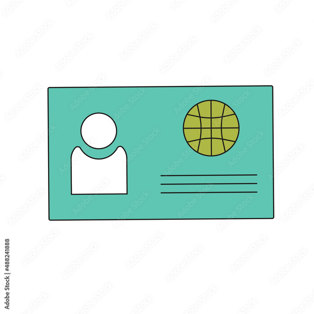 ID cards. Personal info data. Identification document with person photo ...