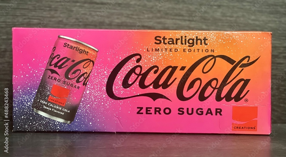 Spokane, WA - USA - February 2022, Case of Coca-Cola limited edition ...