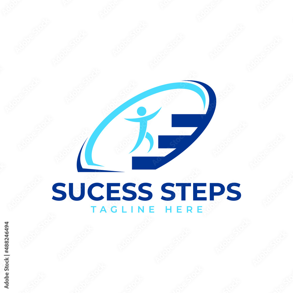 Grafika wektorowa Stock: success steps logo design template | Adobe Stock Grafika wektorowa Stock: success steps logo design template | Adobe Stock