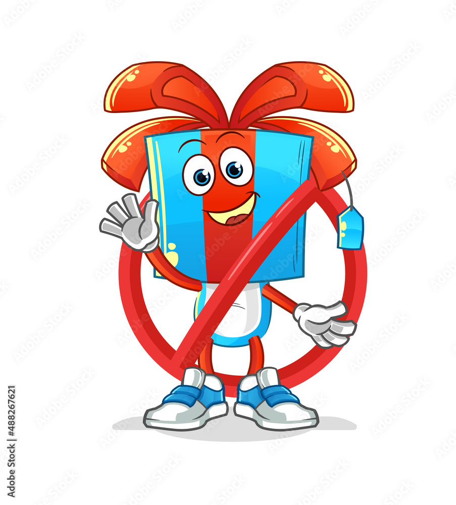 gift head cartoon ban. cartoon vector mascot Stock Vector | Adobe Stock