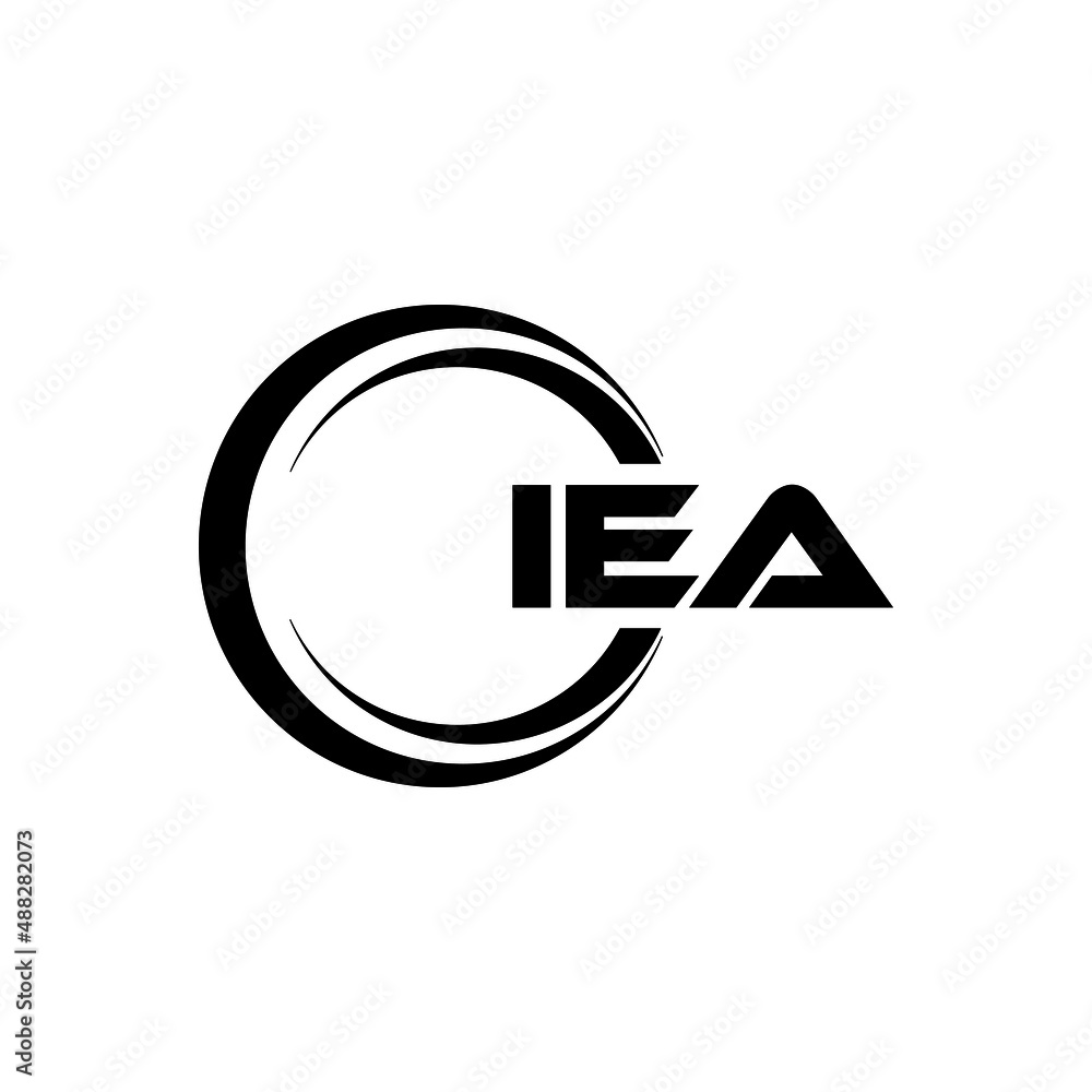 Vecteur Stock IEA letter logo design with white background in ...