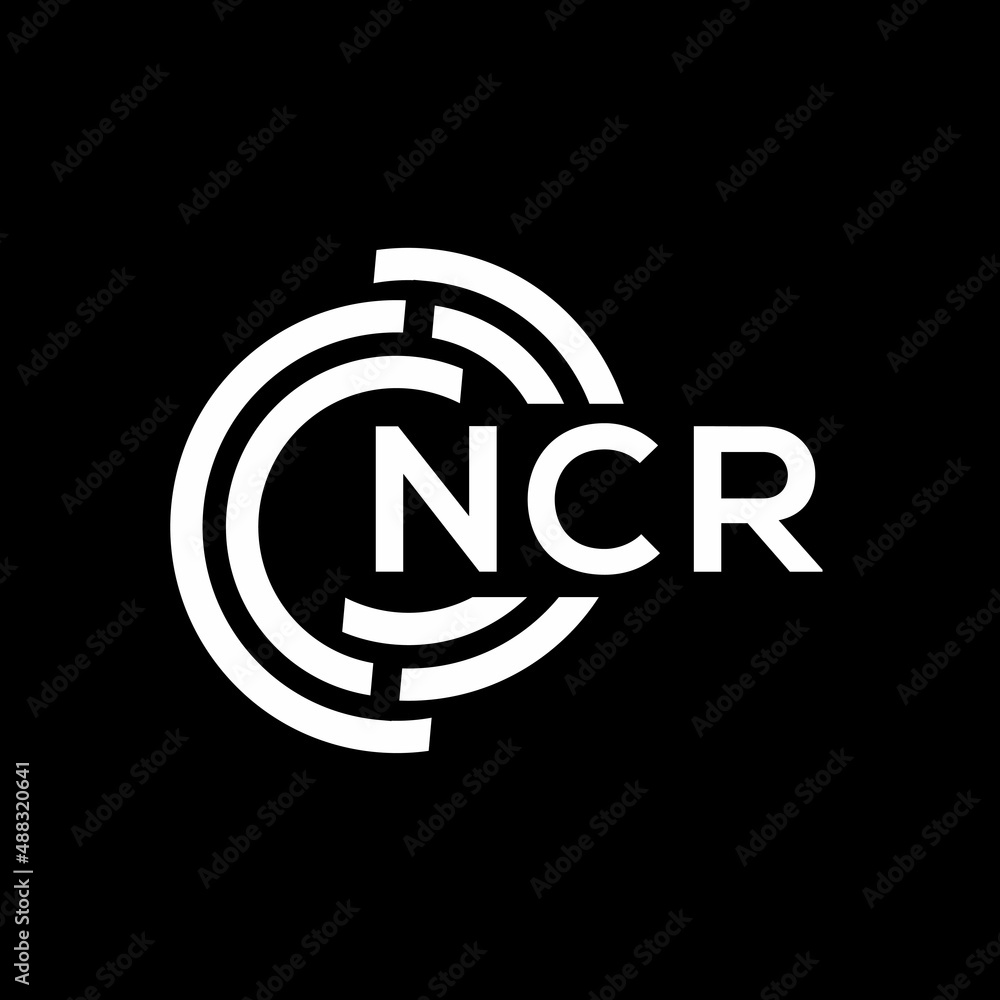 NCR letter logo design on black background.NCR creative initials letter ...