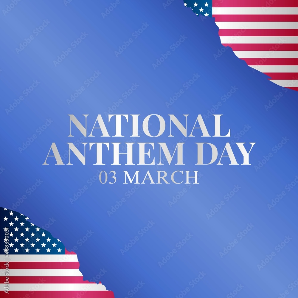 vector graphic of national anthem day good for national anthem day ...