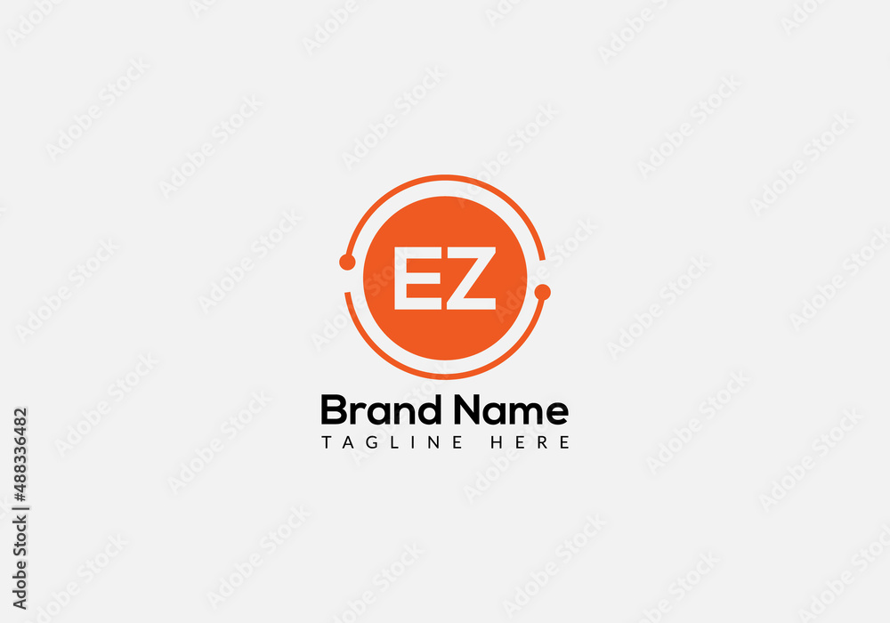 Abstract EZ letter modern initial logo design Stock Vector | Adobe Stock