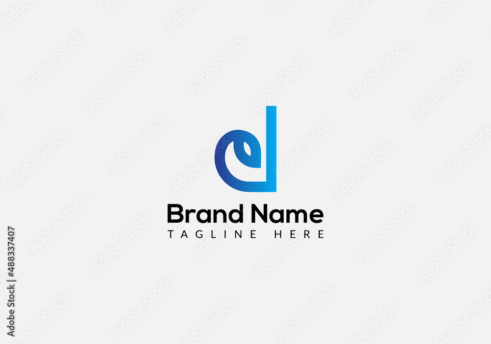 Abstract D letter modern initial logo design Stock Vector | Adobe Stock