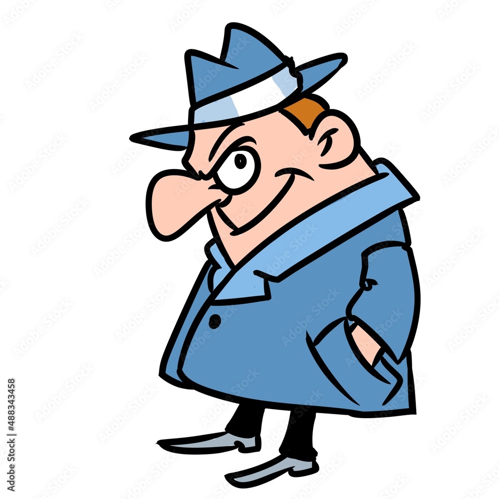 Man character suspicious illustration cartoon image art graphic clipart ...