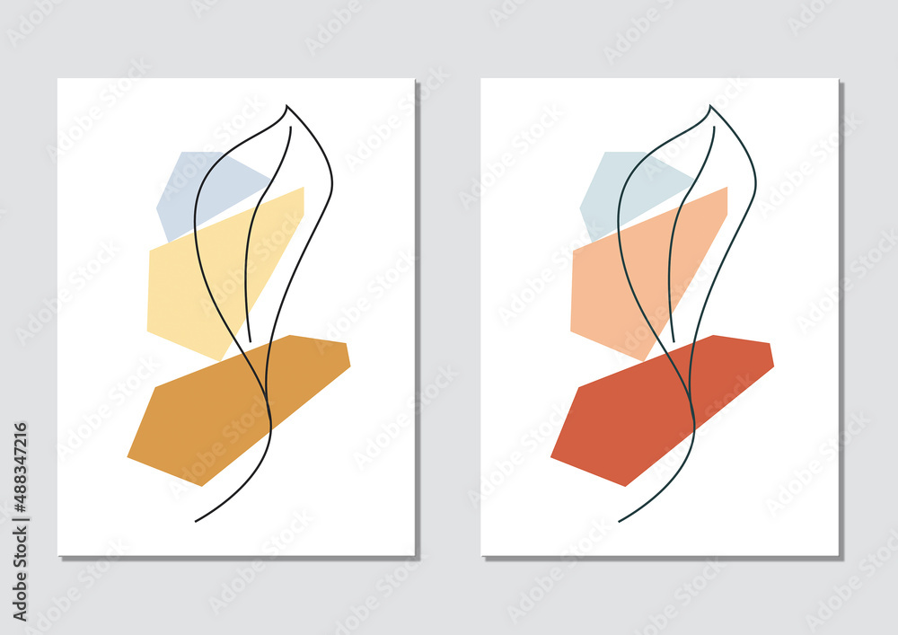 Impressões de pôsteres de arte de parede, Design simples , cores ...