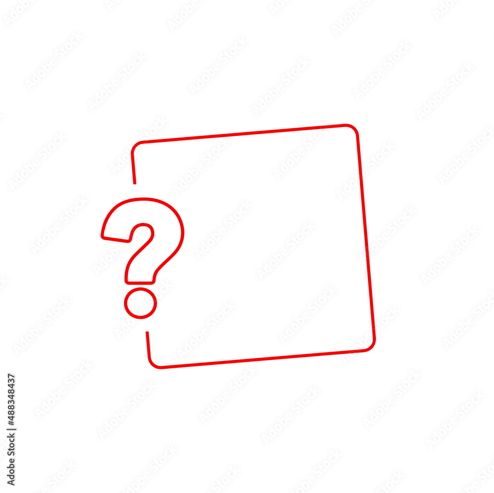 question mark in a box Stock Vector | Adobe Stock