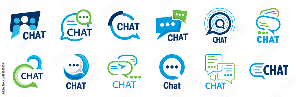 Vector logo of a chat, bot and consulting company Stock Vector | Adobe ...