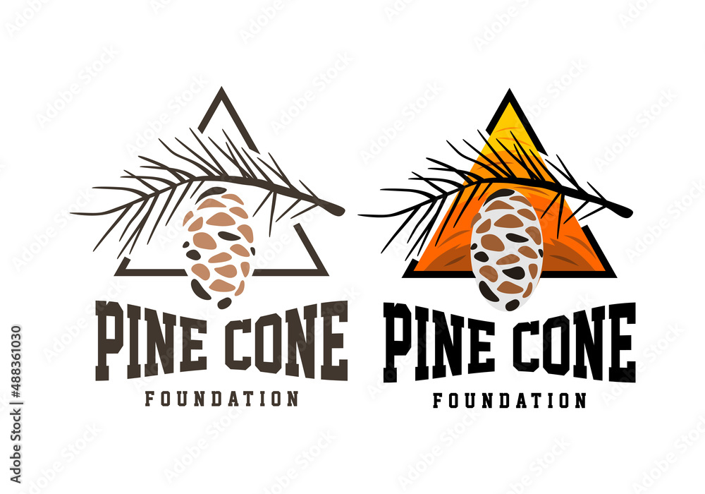 Logo Pine Cone Vector Illustration Template Good for Any Industry Stock ...