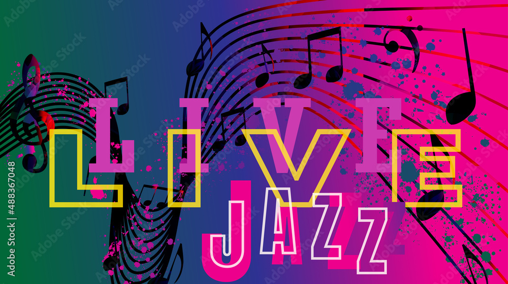 Jazz music poster for live concert events, music festivals and shows ...