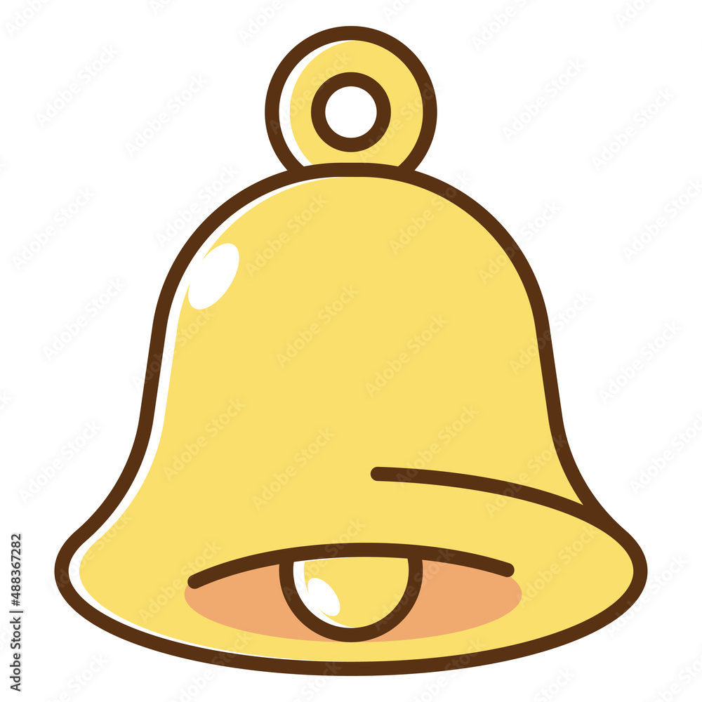 Bell vector cartoon illustration isolated on a white background. Stock ...