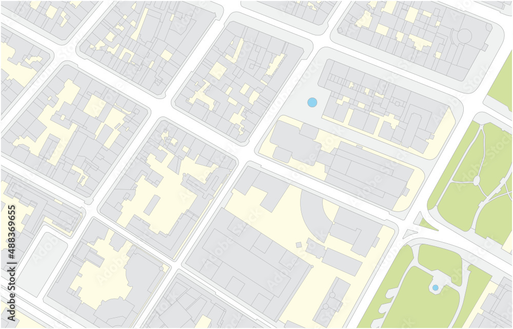 Imaginary vector cadastral map of an inner city Stock Vector | Adobe Stock