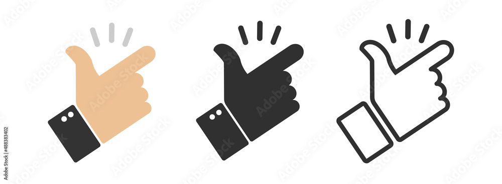 Snap finger icon illustration Stock Vector | Adobe Stock