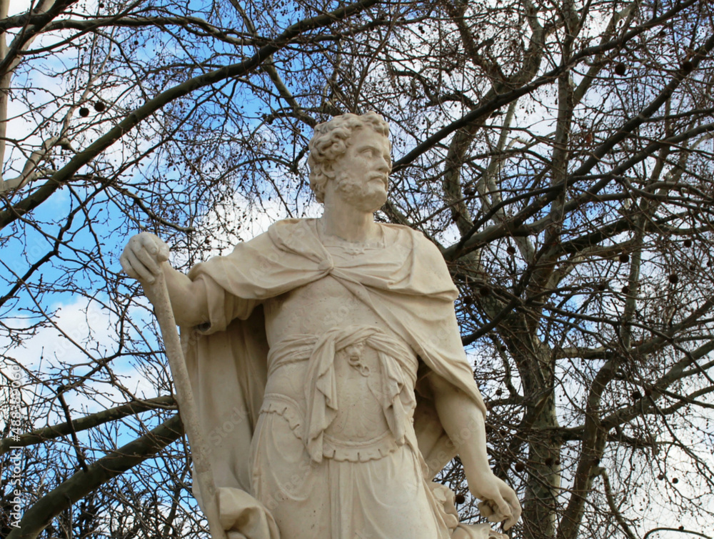 Paris. France. 16 October 2020. Classical Sculpture in the "Jardin des ...