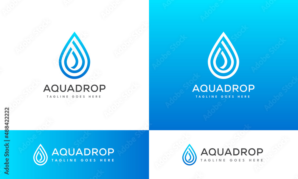 Waterdrop logo concept design for business Stock Vector | Adobe Stock