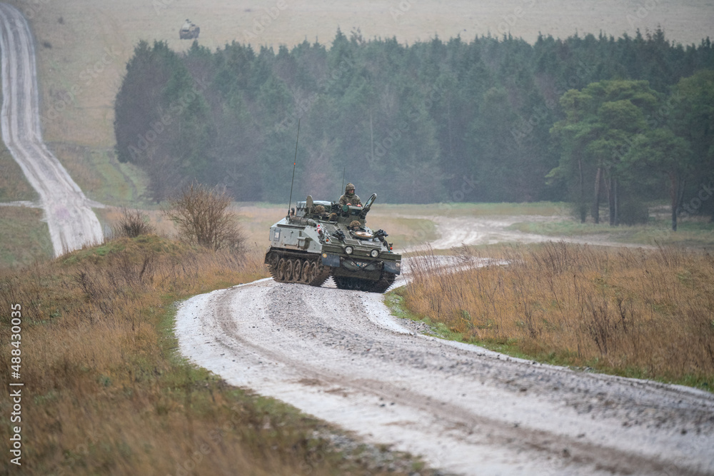 British army Spartan FV103 tracked armoured reconnaissance vehicle in ...