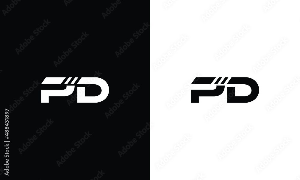 Creative and Minimalist Letter PD Logo Design Using letters P and D ...